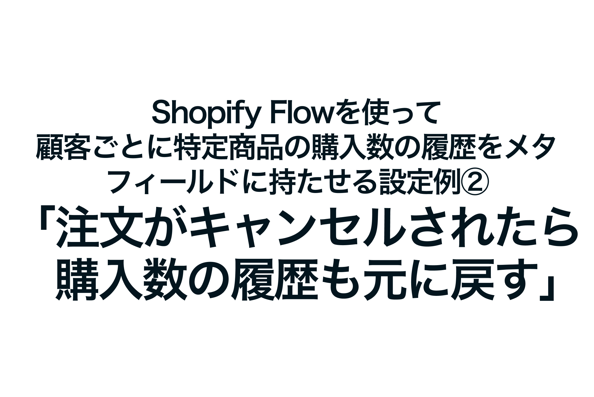 Example of setting up a metafield to store the purchase quantity of a | others | Shopify TIPS ...